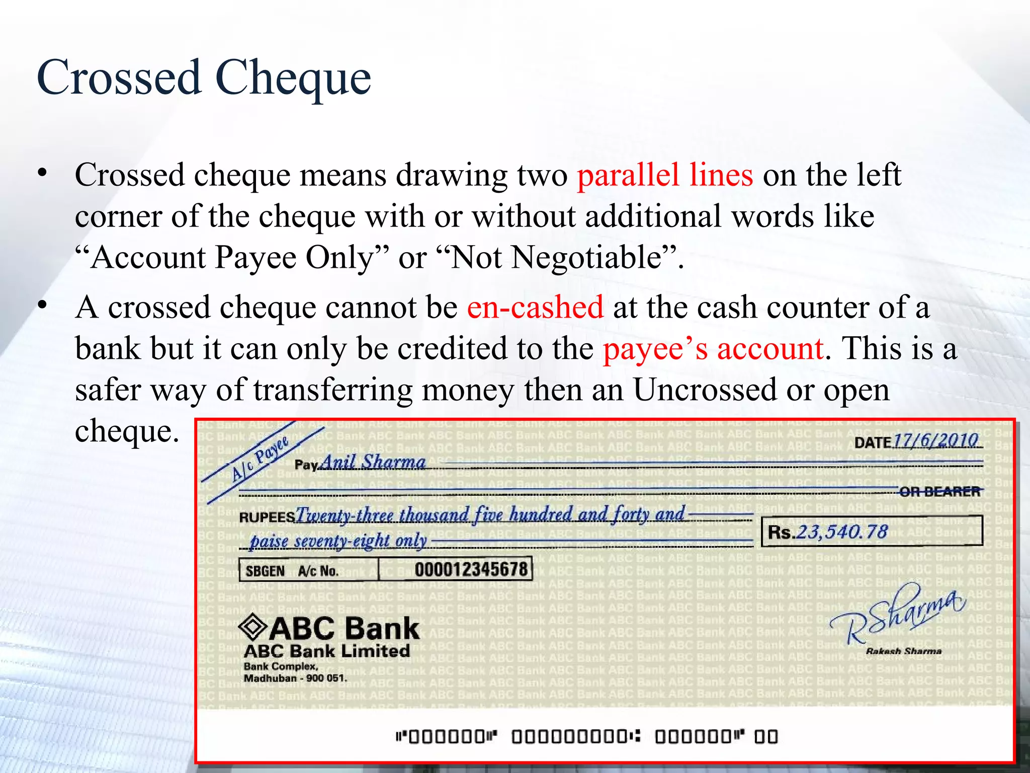 Cheque | PPT
