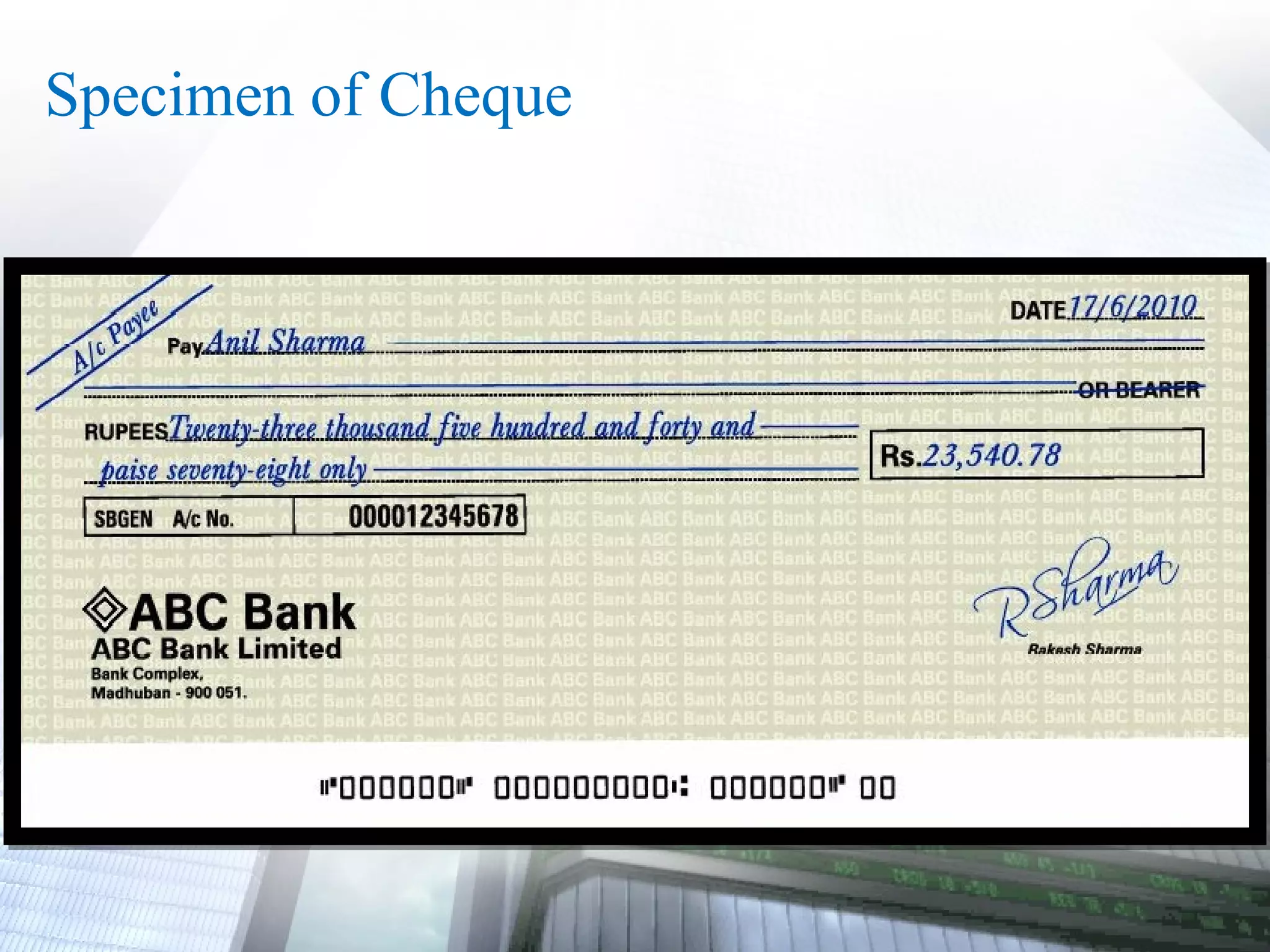 Cheque | PPT