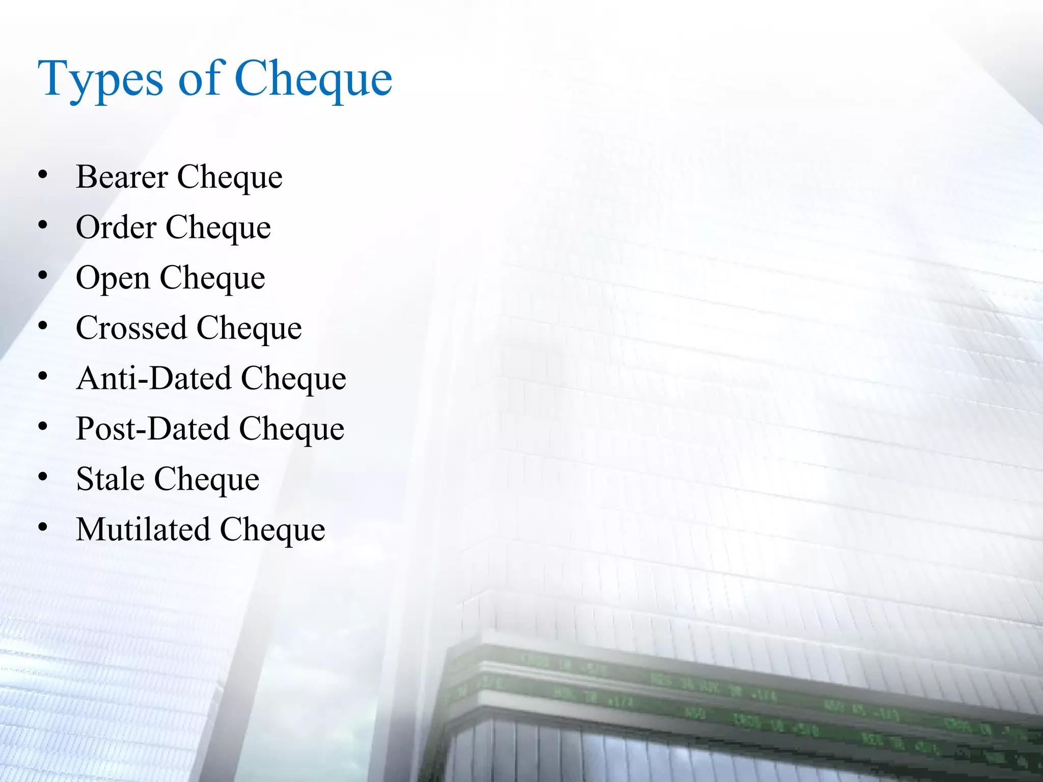 Cheque | PPT