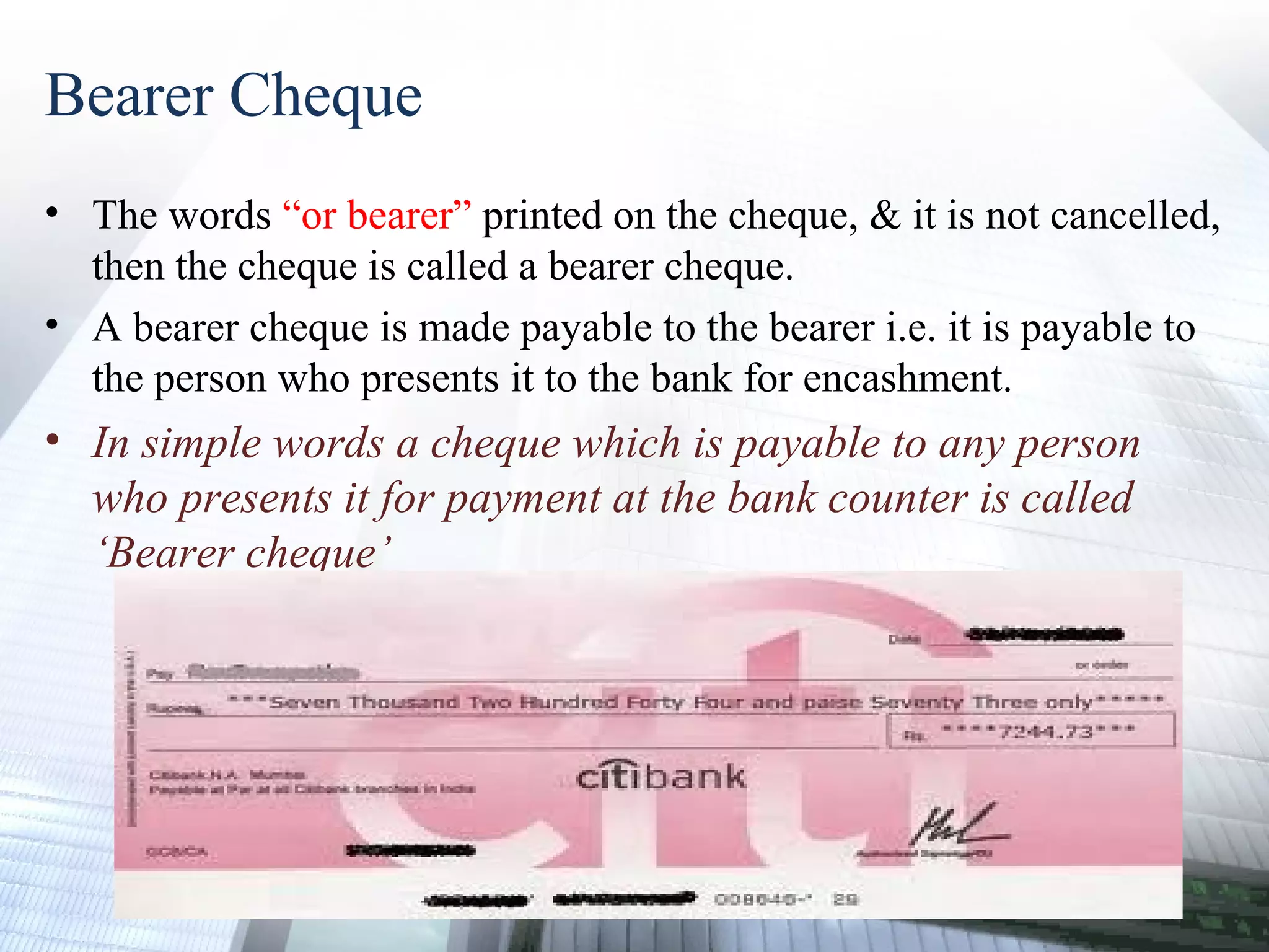 Cheque | PPT