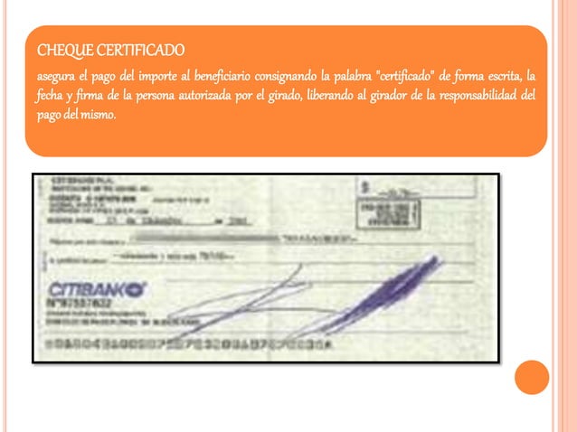CHEQUE Y SU CLASIFICACION | PPTX