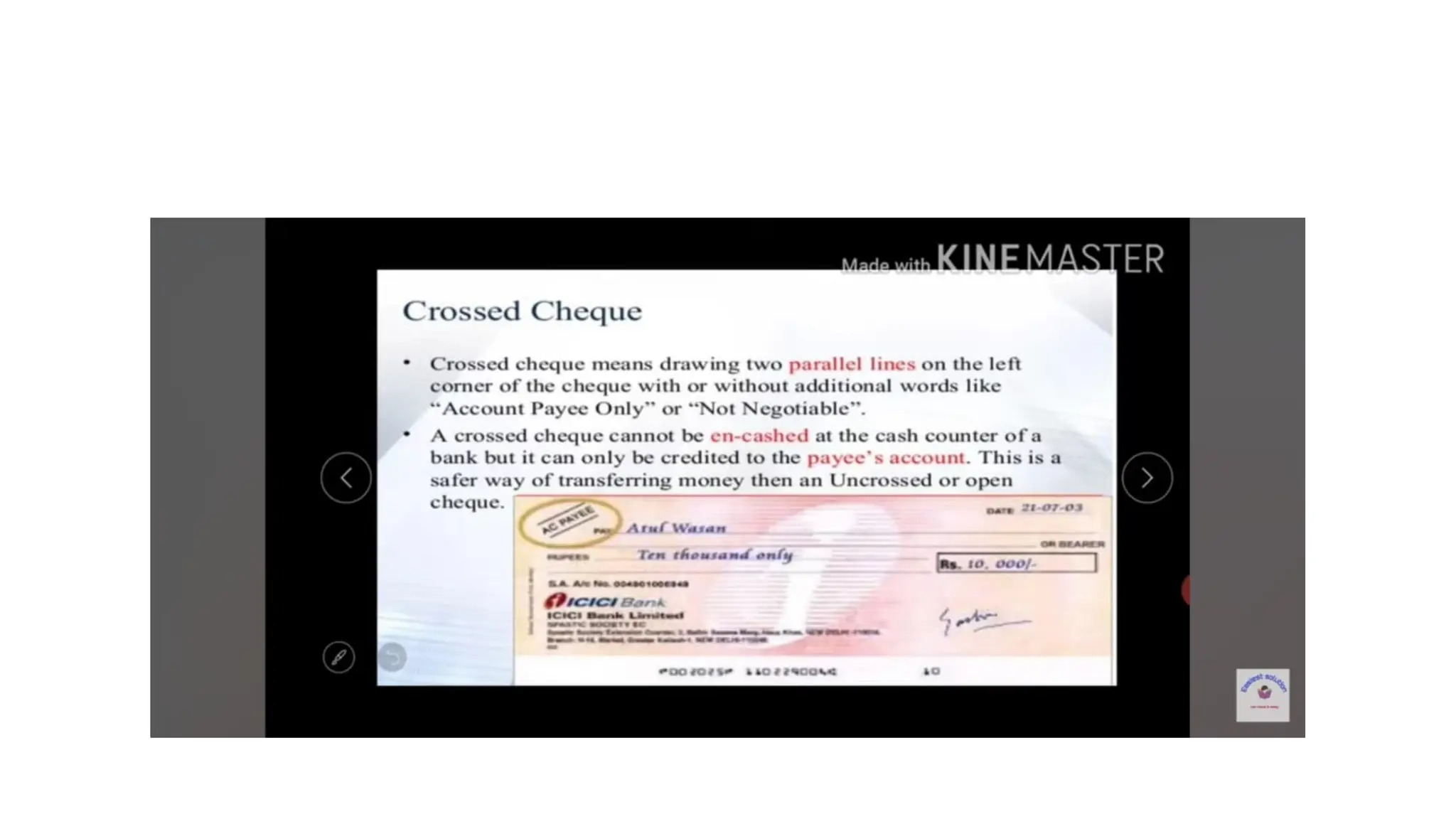 Cheque concept, types, crossing of cheque | PPTX