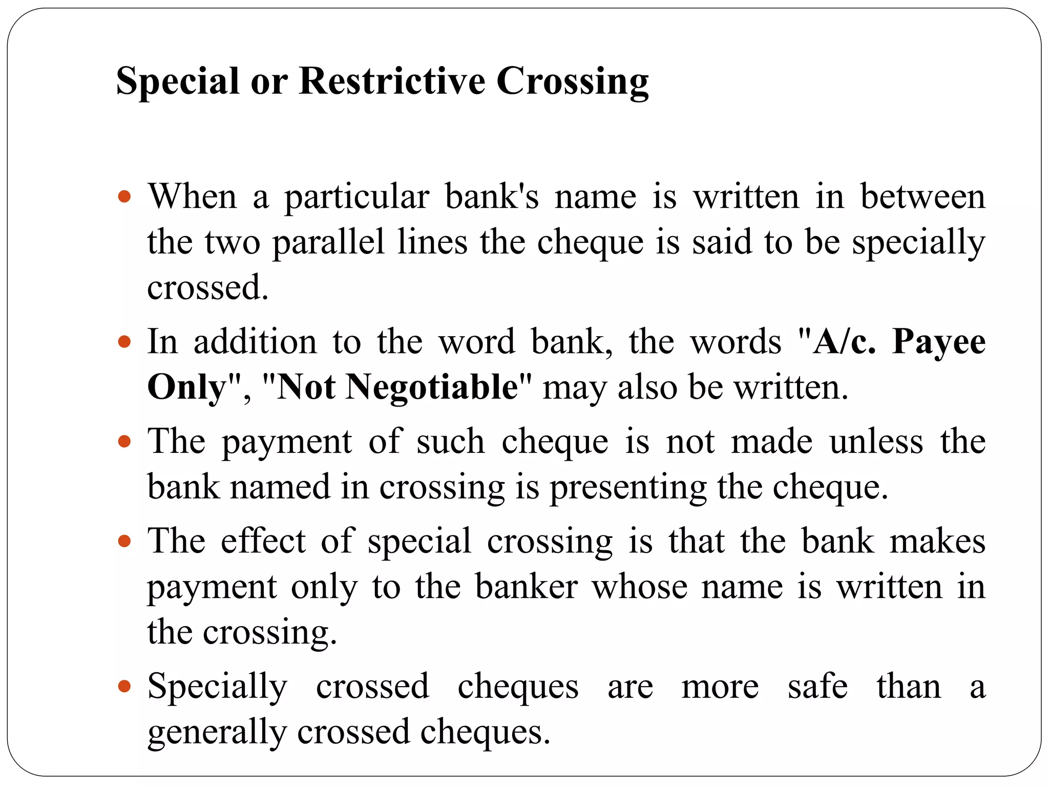 Cheque & crossing | PPSX