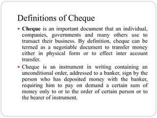 Cheque & crossing | PPSX