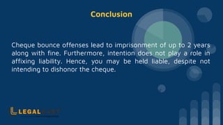 Cheque Dishonoured - Legal Tips On Your Cheque Bounce | PPT