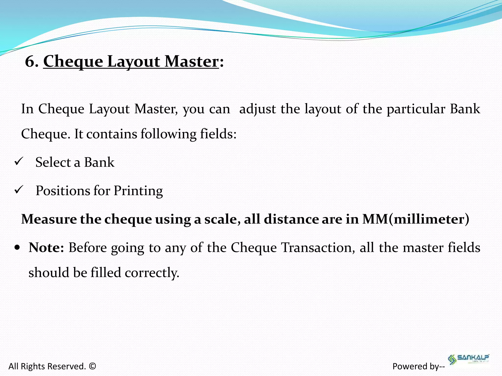 Cheque management software | PPT