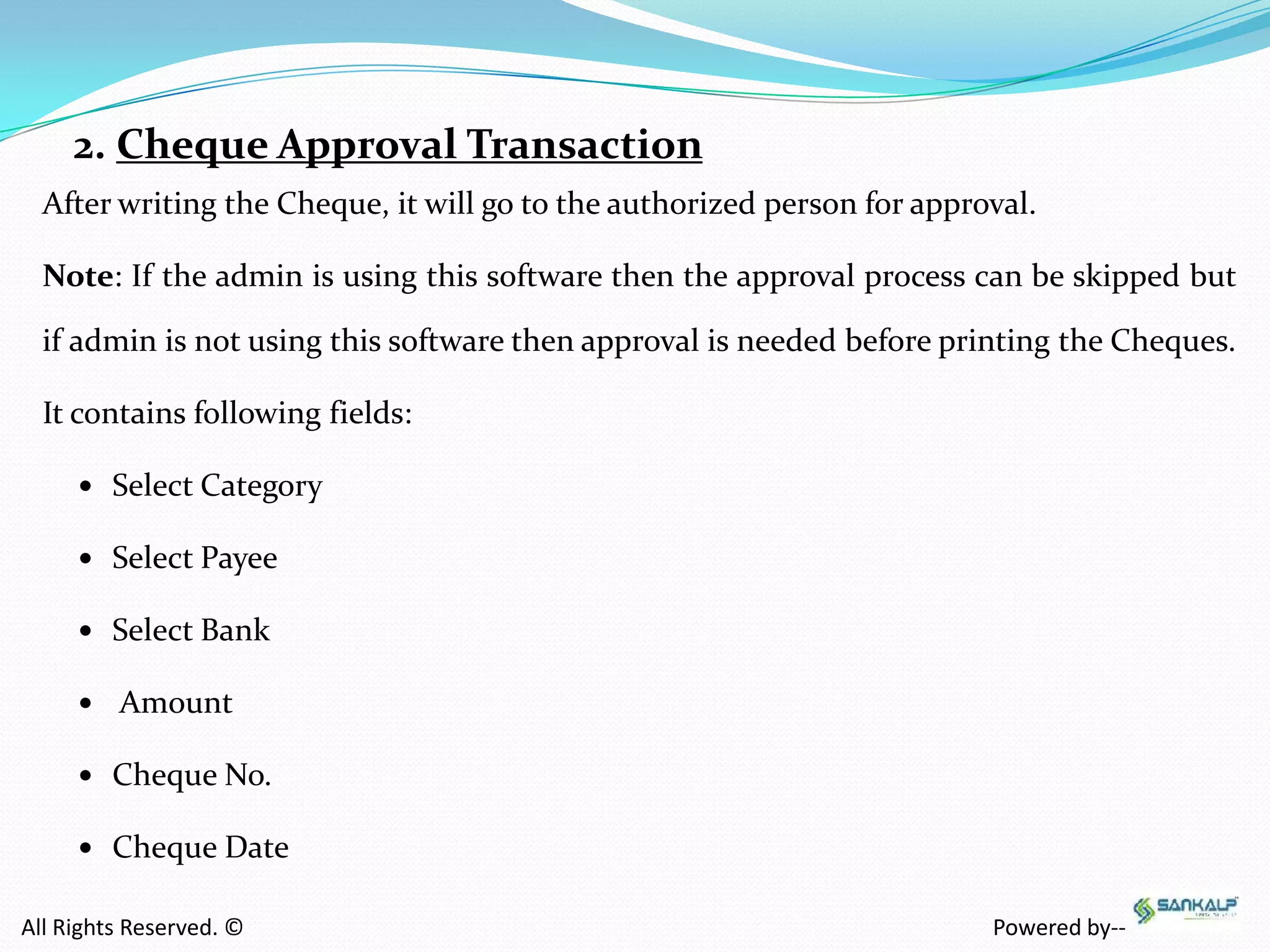 Cheque management software | PPT