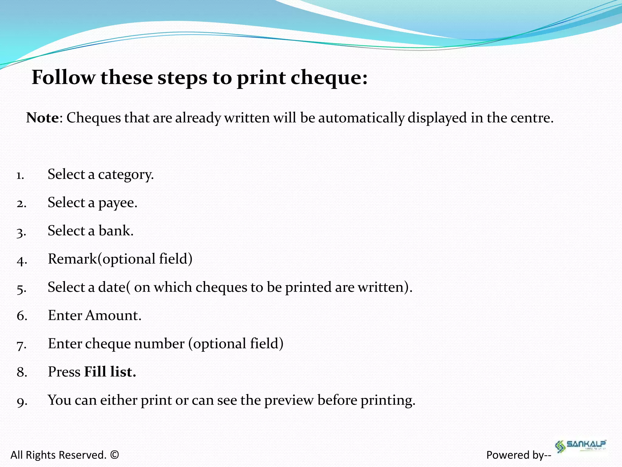 Cheque management software | PPT