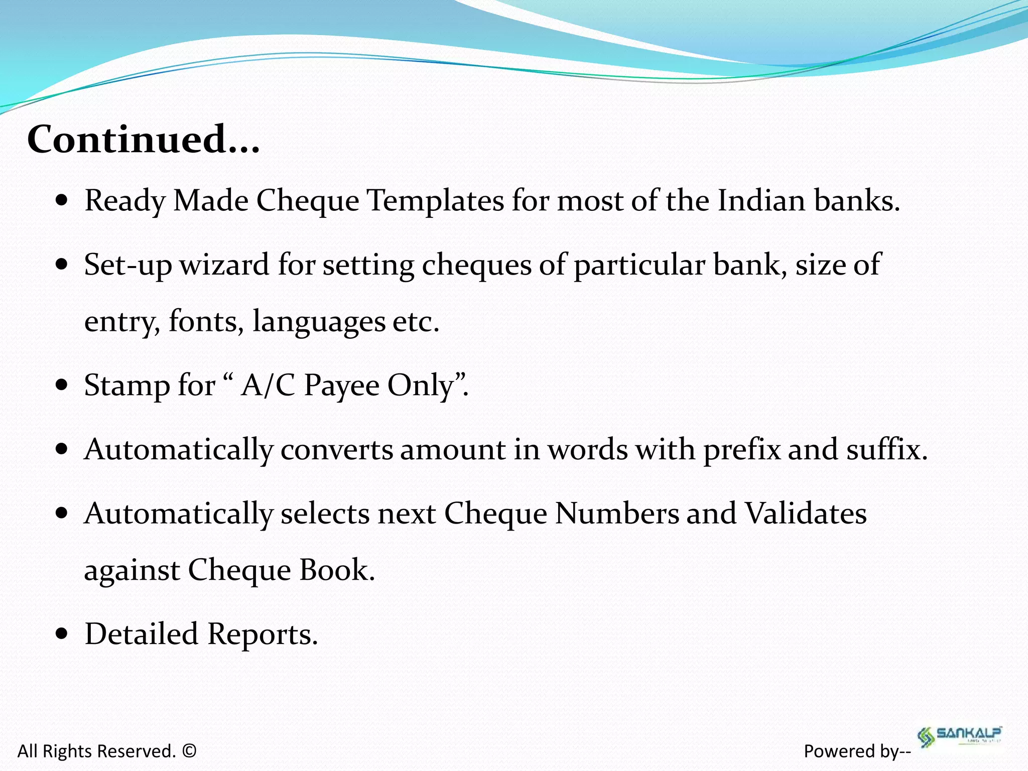 Cheque management software | PPT