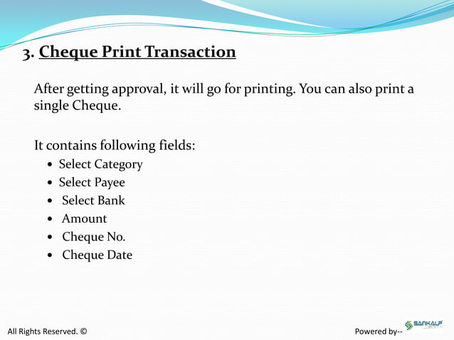 Cheque management software | PPT