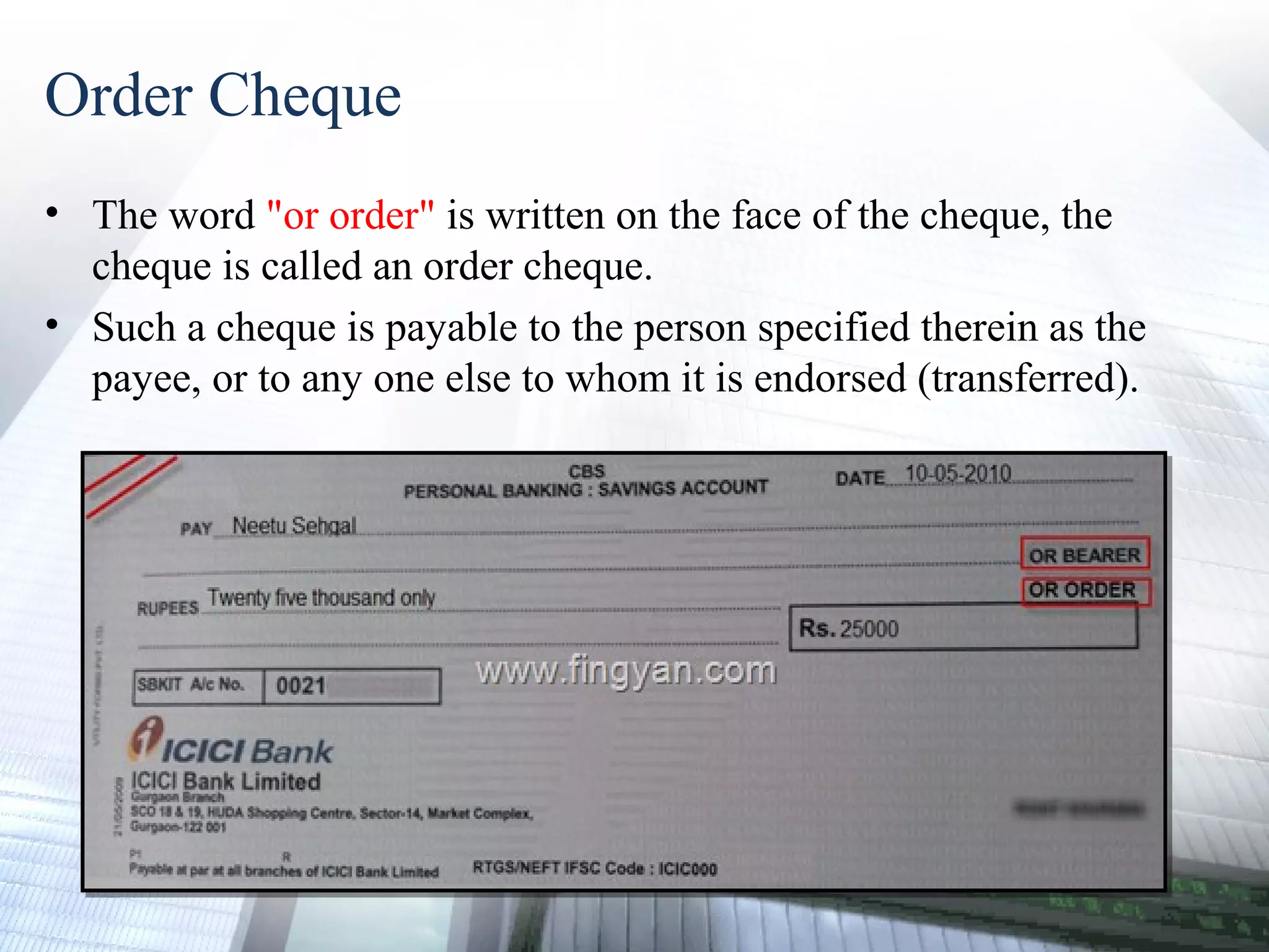 Cheque meaning crossing and types | PPT | Credit Cards | Personal Debt
