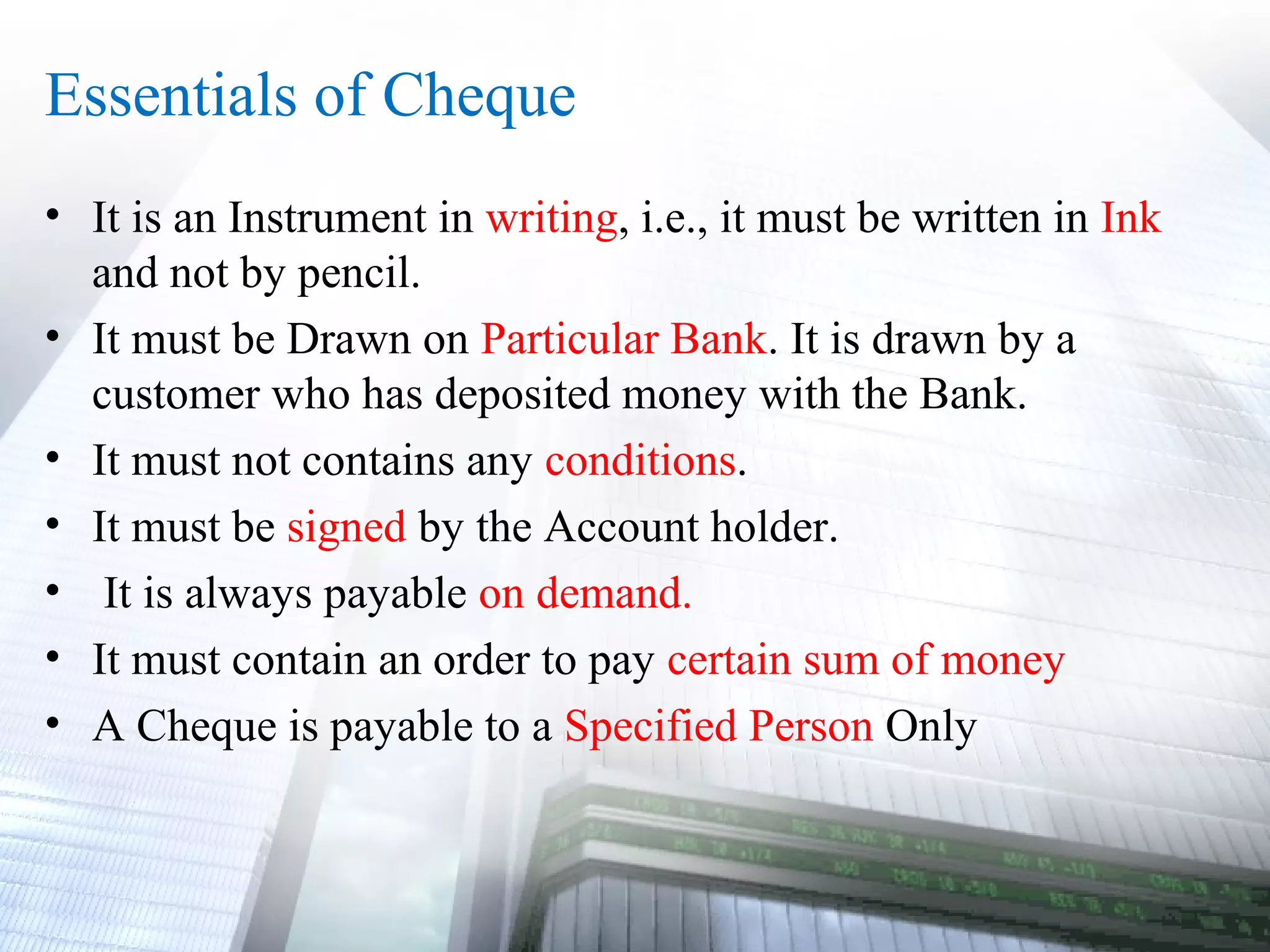 Cheque meaning crossing and types | PPT | Credit Cards | Personal Debt