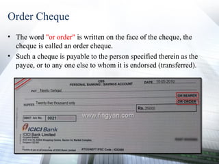 Cheque meaning crossing and types | PPT