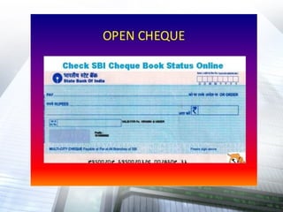 Cheque meaning crossing and types | PPT