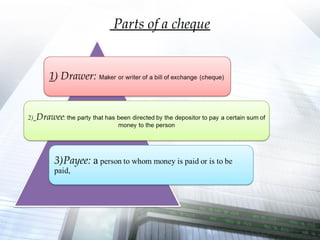 Cheque meaning crossing and types | PPT