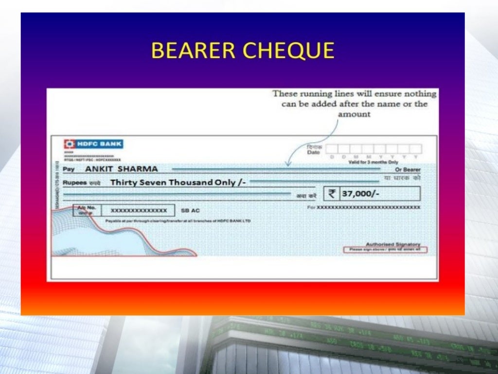 Cheque meaning crossing and types