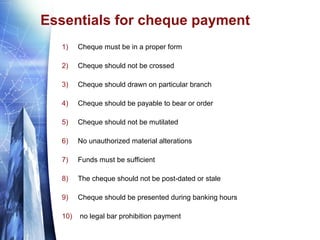 Cheque payment | PPT