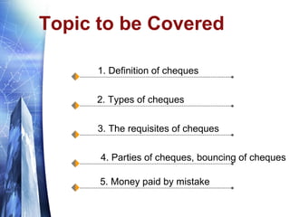 Cheque payment | PPT