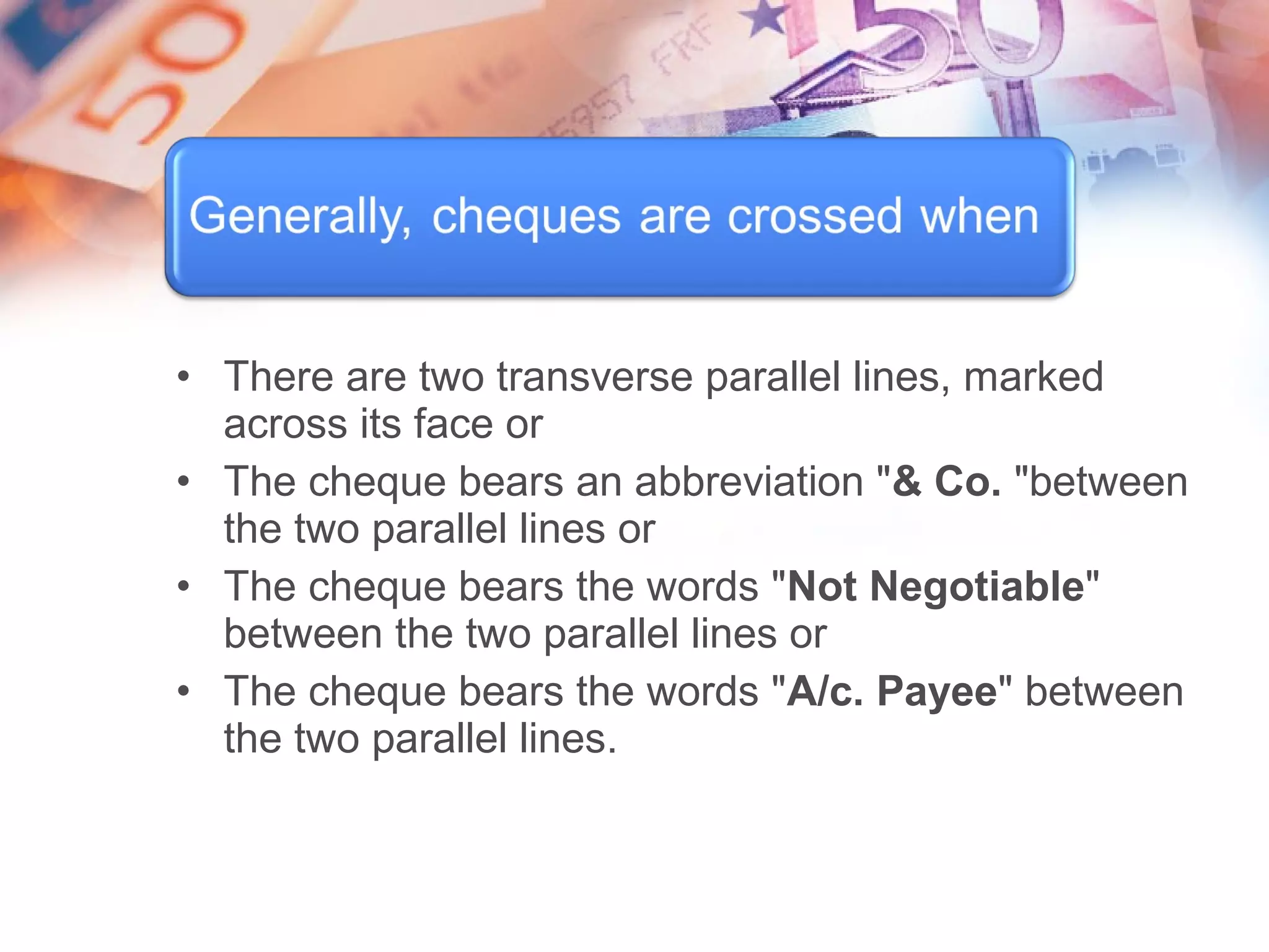 Cheque payment or Encashment of Cheque | PPT