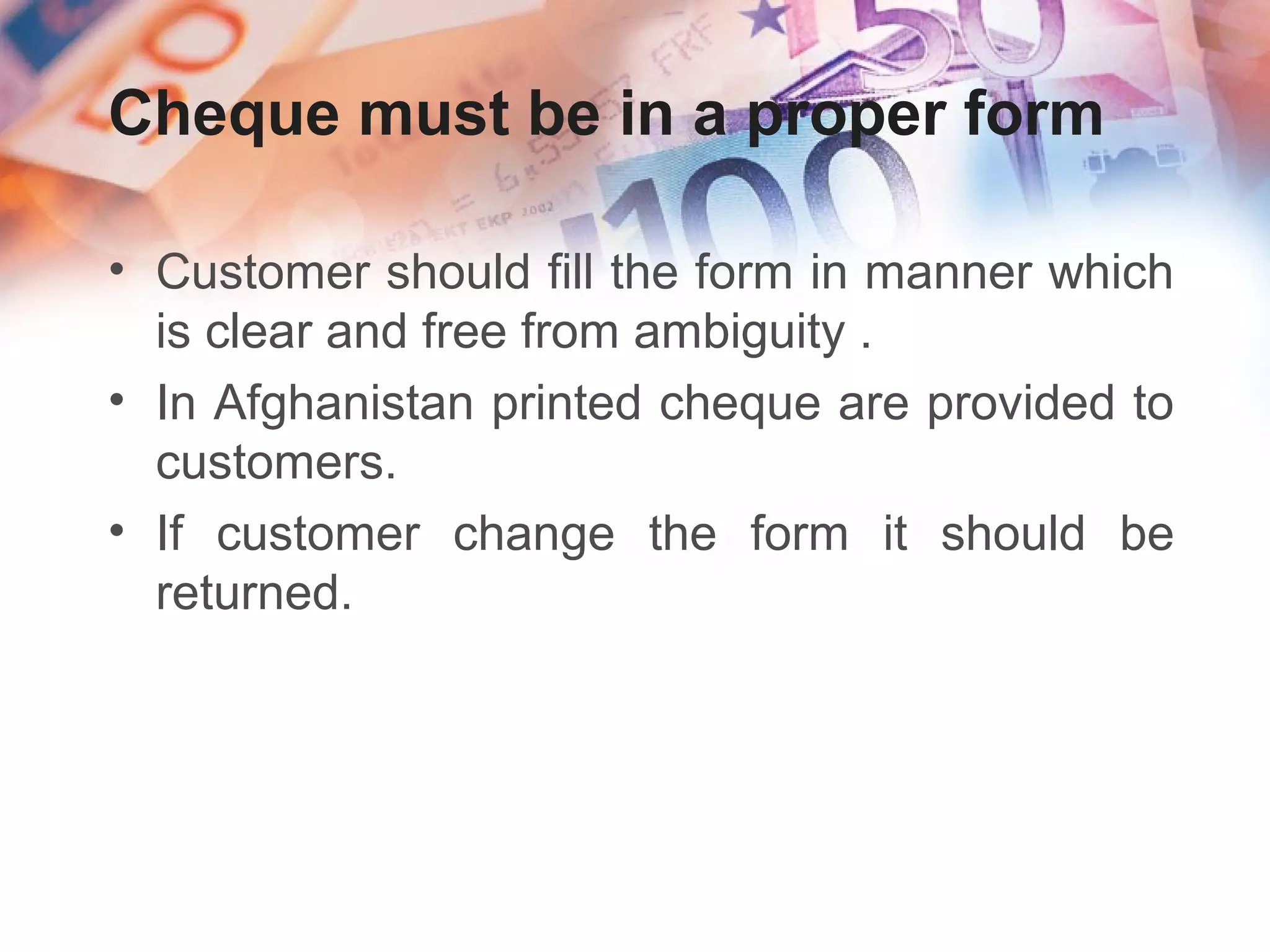 Cheque payment or Encashment of Cheque | PPT