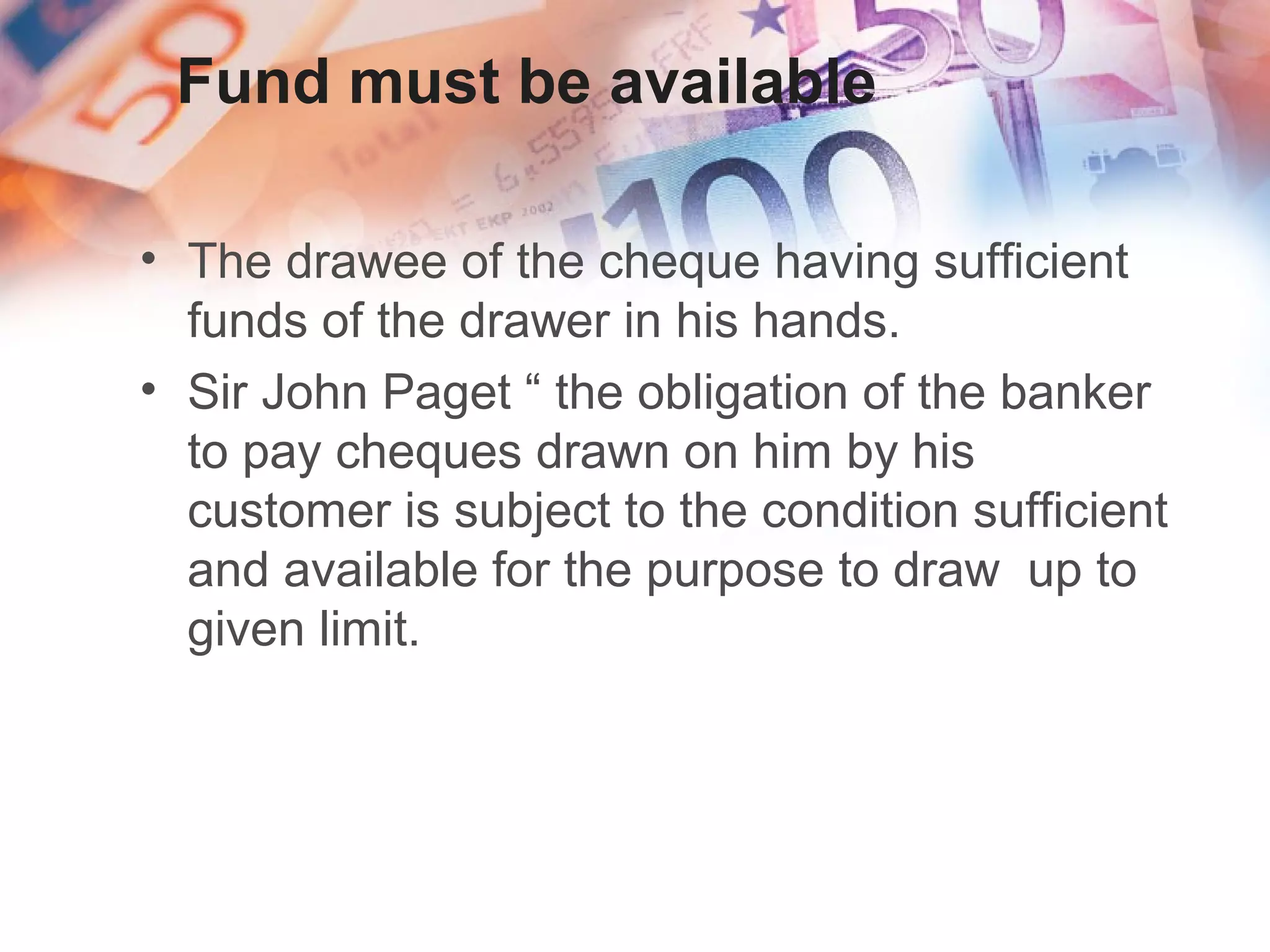 Cheque payment or Encashment of Cheque | PPT