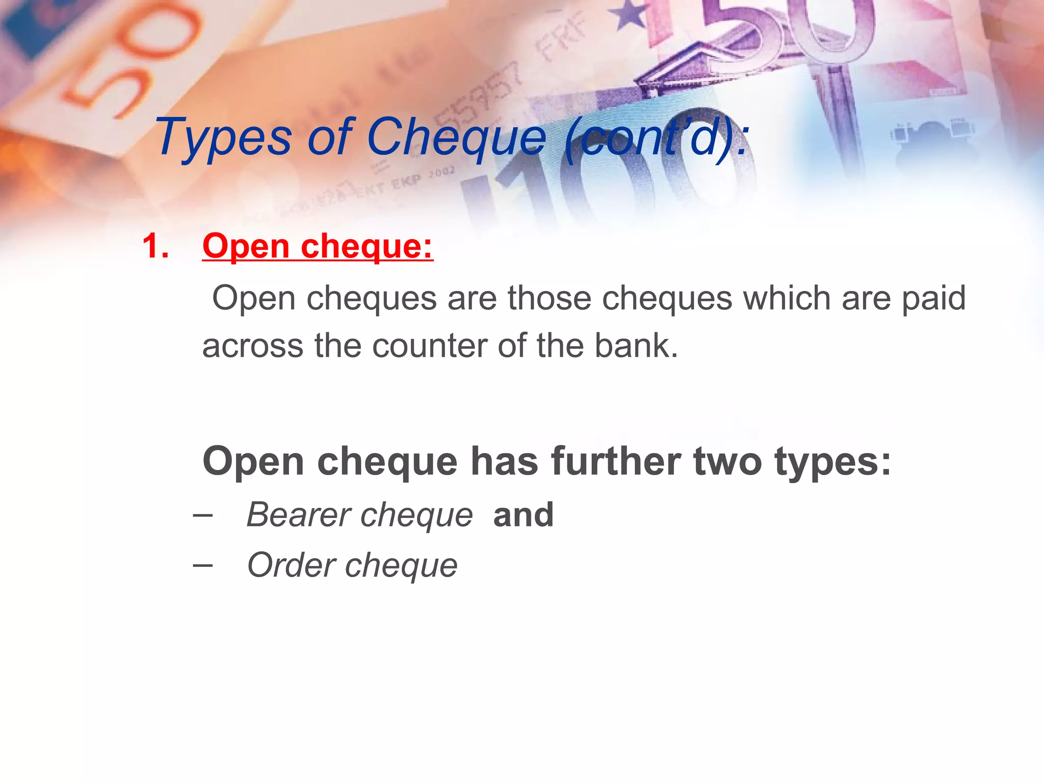 Cheque payment or Encashment of Cheque | PPT
