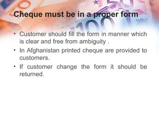 Cheque payment or Encashment of Cheque | PPT