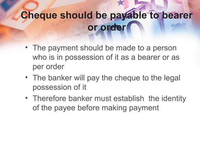 Cheque payment or Encashment of Cheque | PPT | Credit Cards | Personal Debt