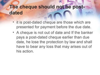 Cheque payment or Encashment of Cheque | PPT