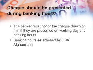 Cheque payment or Encashment of Cheque | PPT