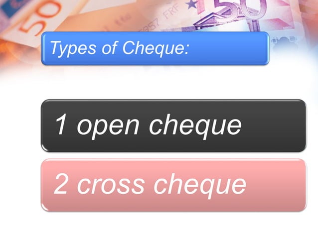 Cheque payment or Encashment of Cheque | PPT | Credit Cards | Personal Debt