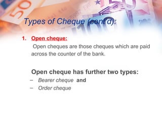 Cheque payment or Encashment of Cheque | PPT