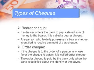 Cheque payment or Encashment of Cheque | PPT