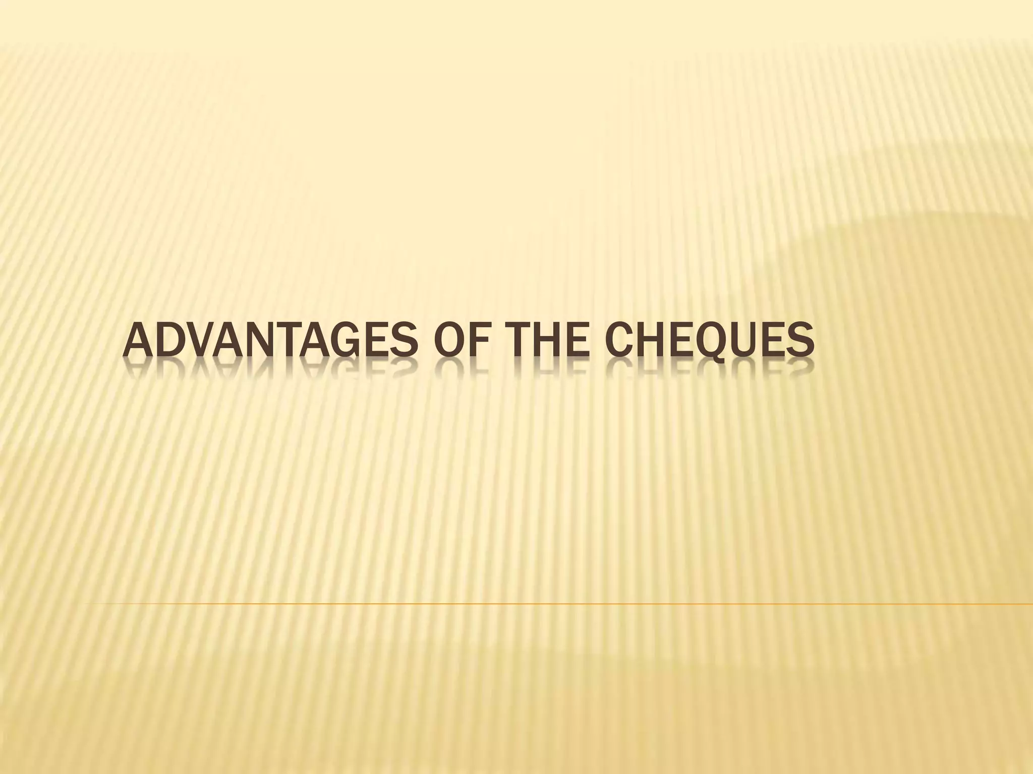 Cheques | PPTX
