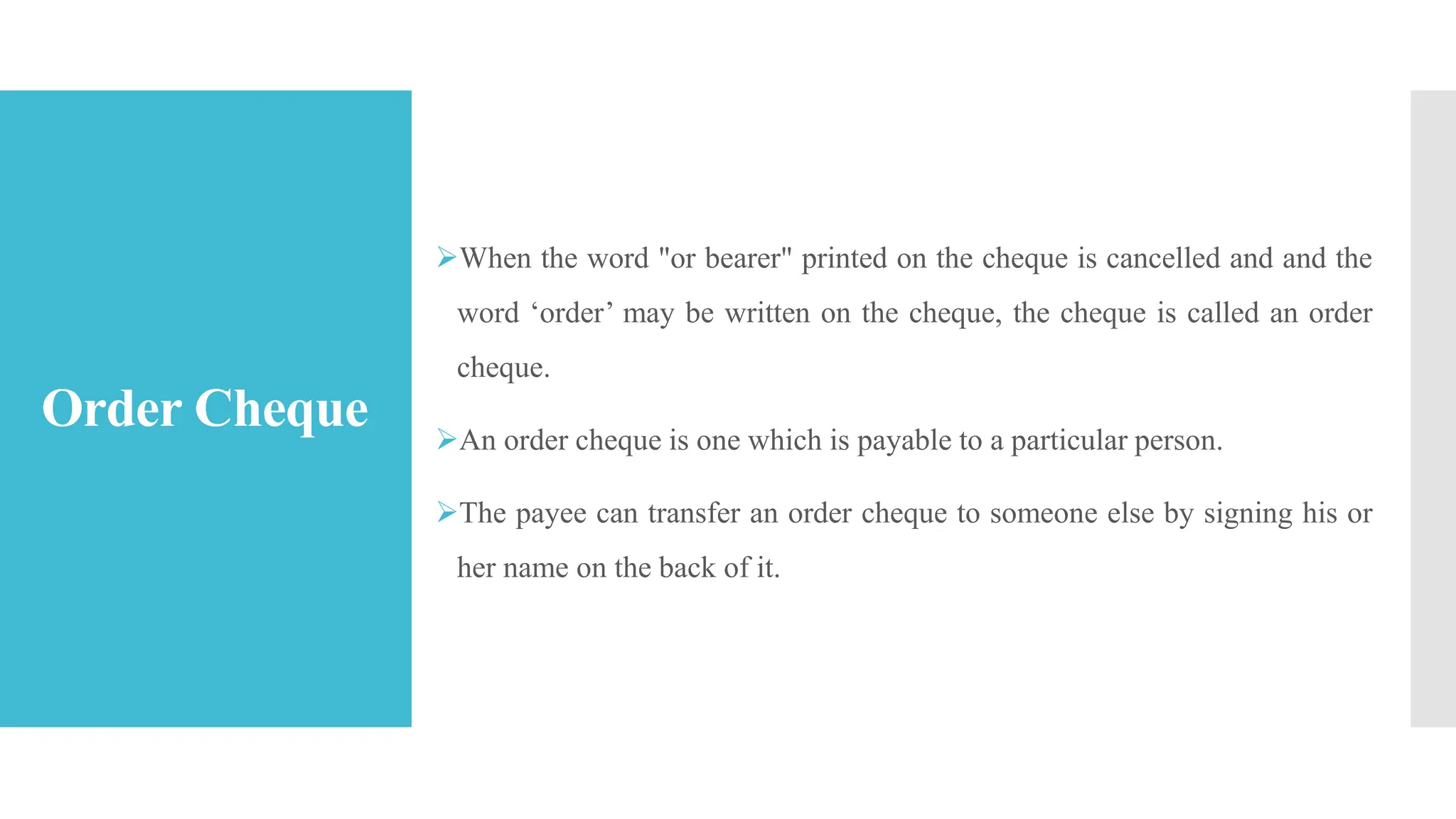 Cheques in the banking system and its important | PPTX
