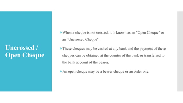 Cheques in the banking system and its important | PPTX | Credit Cards ...