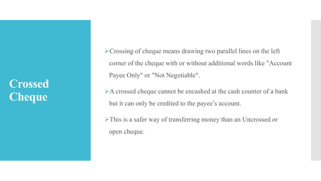 Cheques in the banking system and its important | PPTX | Credit Cards ...