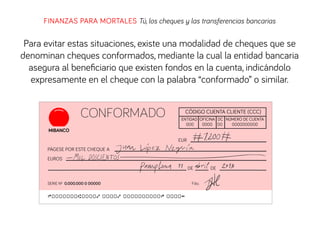 Tú, los cheques y las transferencias bancarias | PDF