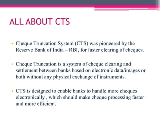 Cheque truncation system | PPTX