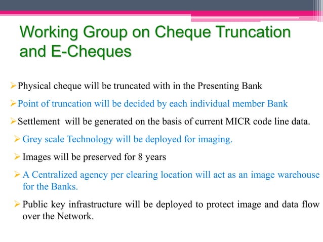 Cheque truncation system | PPTX