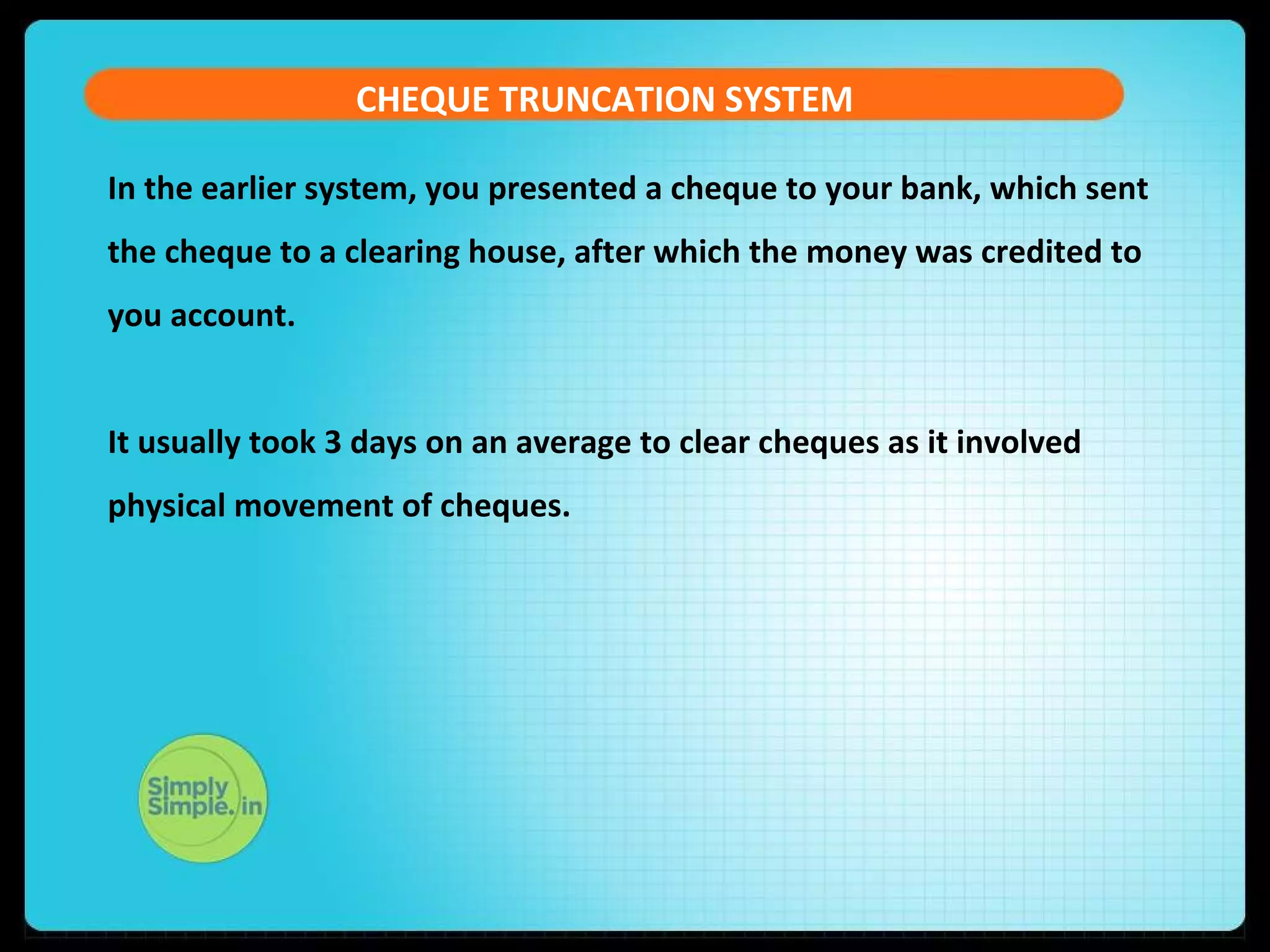 Cheque truncation system (cts) | PPS
