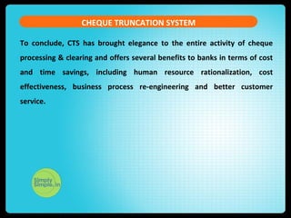 Cheque truncation system (cts) | PPS