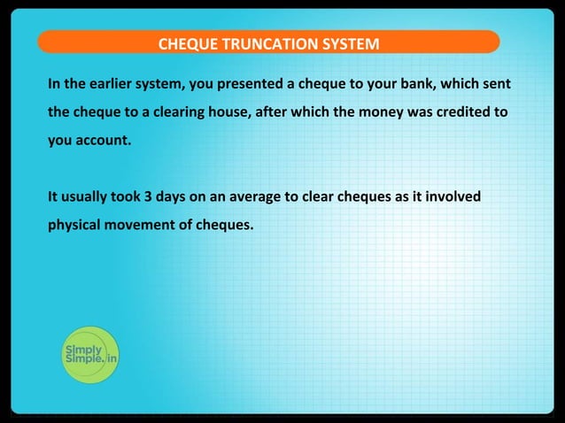 Cheque truncation system (cts) | PPS | Stocks and Bonds | Personal ...