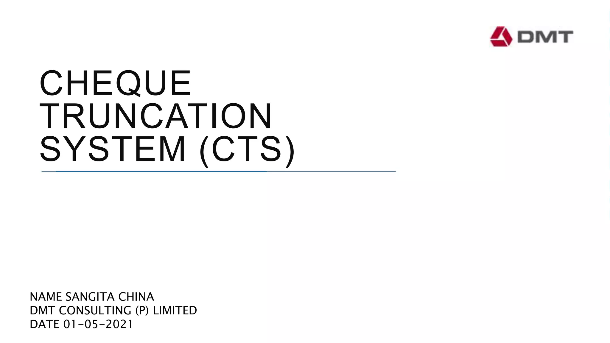 Cheque truncation system (cts) | PPTX