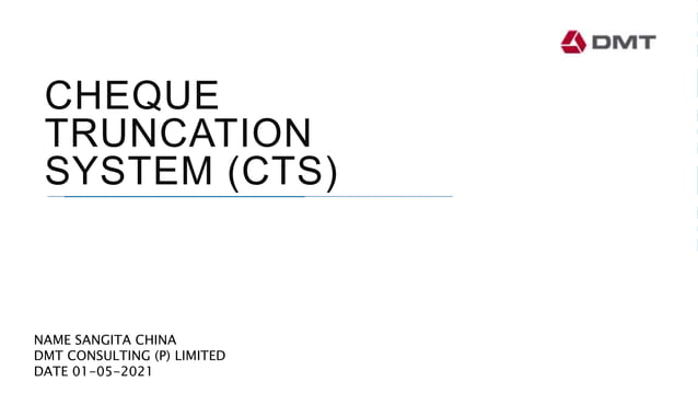 Cheque truncation system (cts) | PPTX