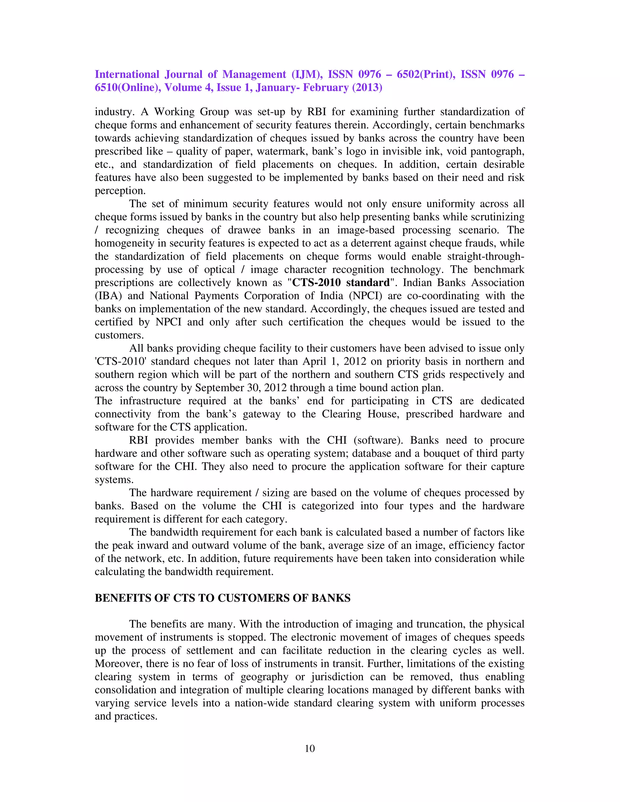 Cheque truncation system in india cts -2 | PDF