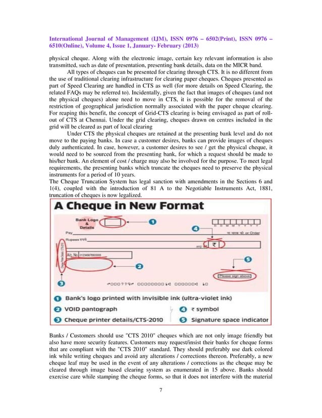 Cheque truncation system in india cts -2 | PDF