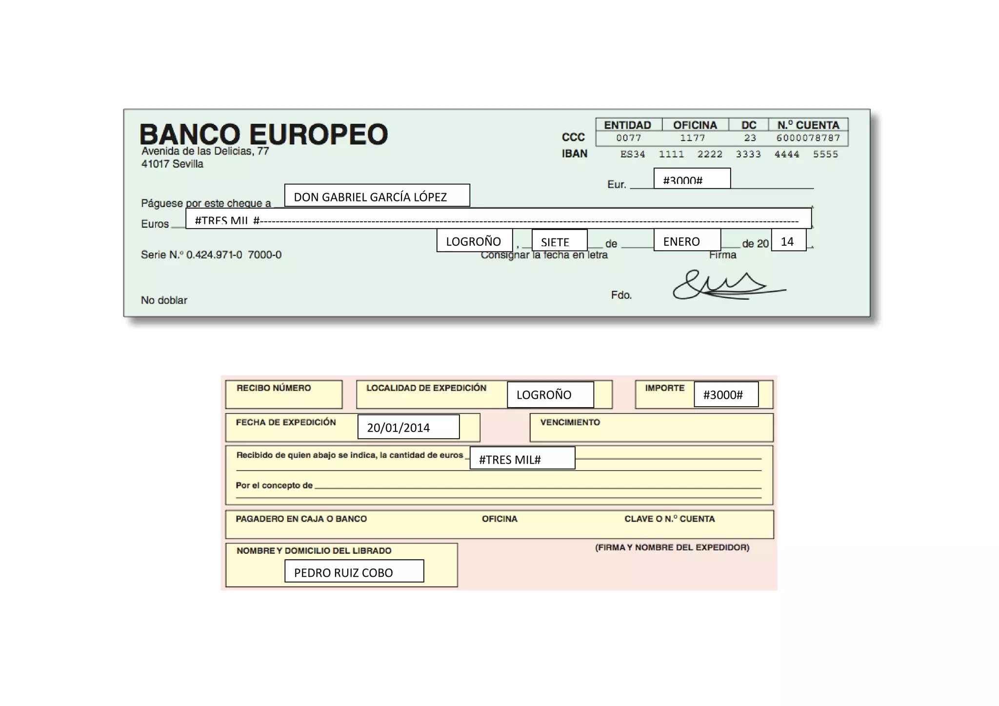 Cheque y recibo | PDF