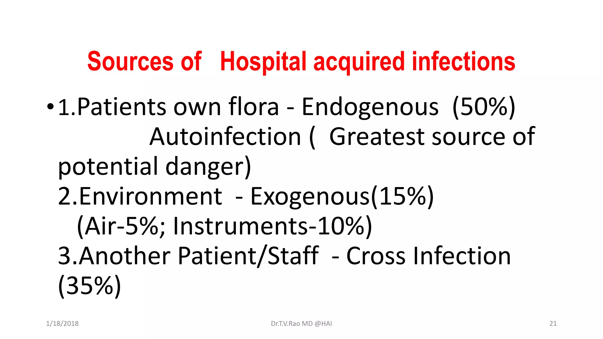 HOSPITAL ASSOCIATED INFECTIONS FACTS, CONCERNS AND PREVENTION | PPTX