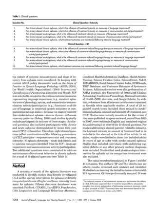 Constraint induced language therapy | PDF